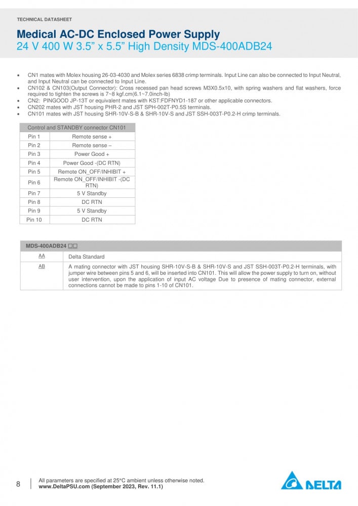 MDS-400ADB24 AA datasheet page 8