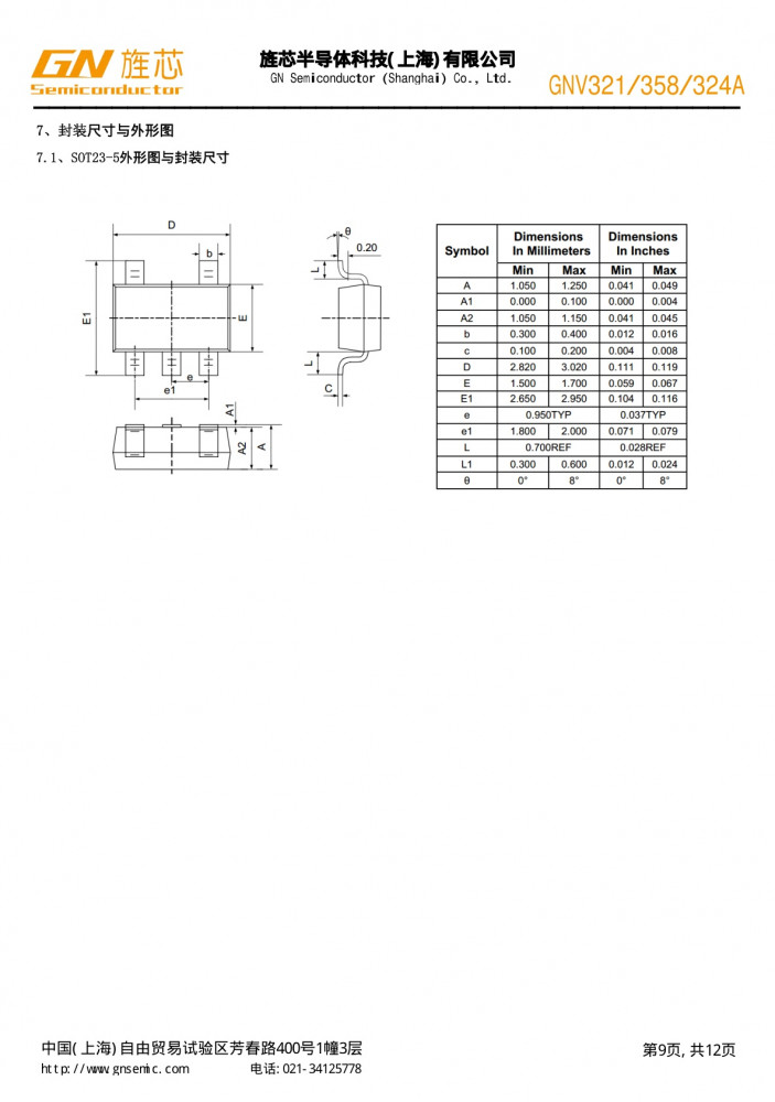 GNV321A technical document page 9