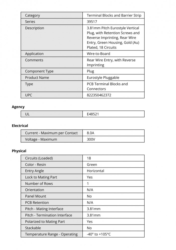Product document page 2 for Molex 395177918