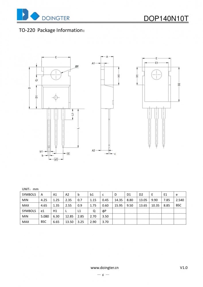 DOP140N10T datasheet page 6