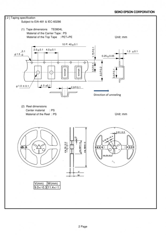 EPSON TSX-3225 datasheet page 2