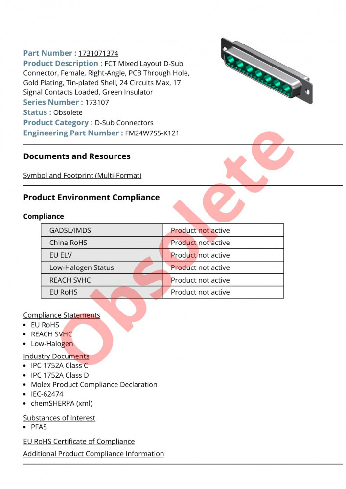 MOLEX 1731071374 technical document image 1