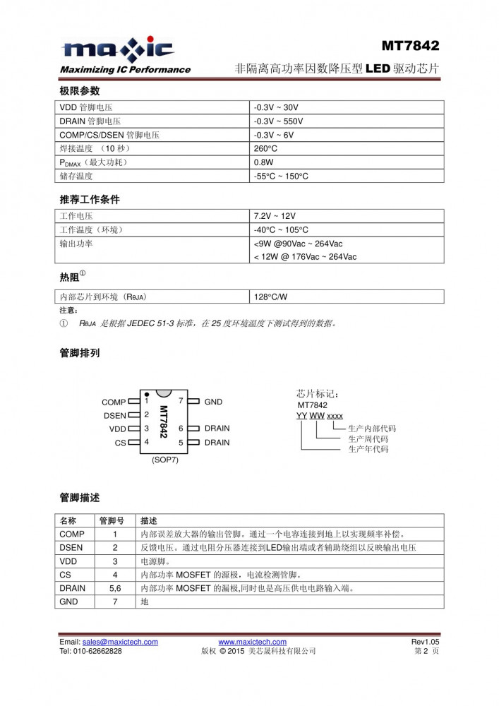 MT7842 datasheet page 2