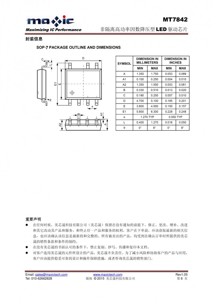 MT7842 datasheet page 6