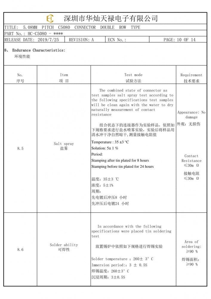 HC-C5080-T specification page 10