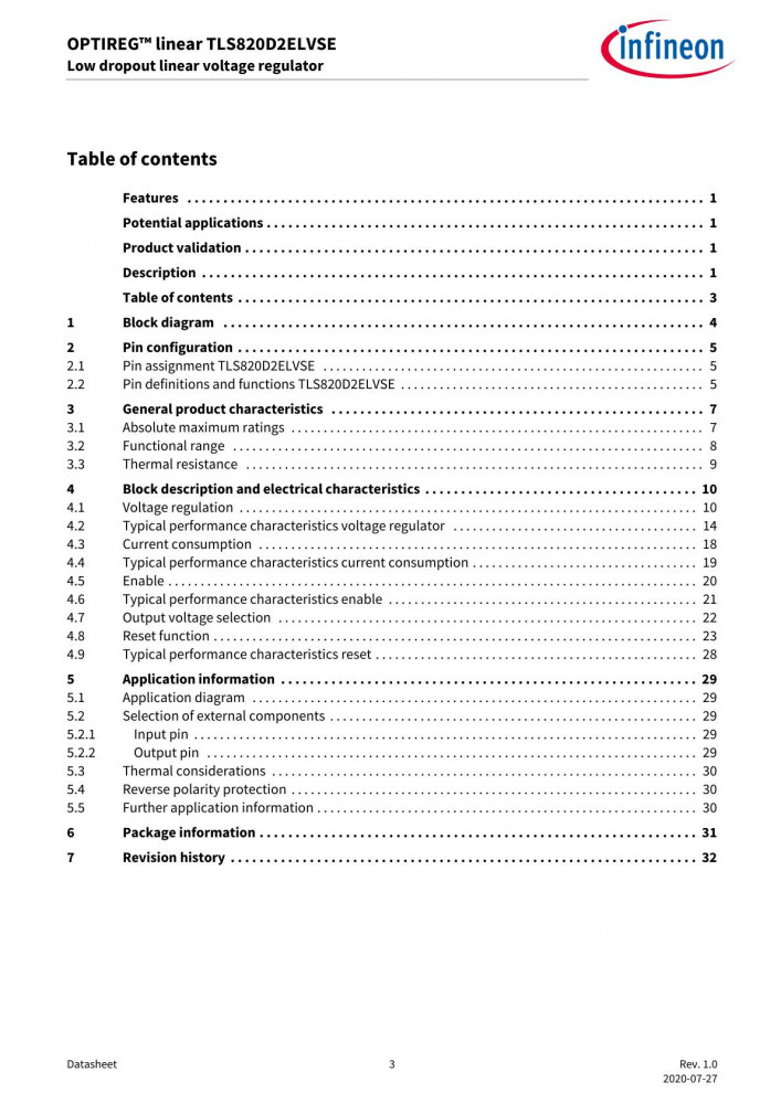 TLS820D2ELVSE datasheet page 3