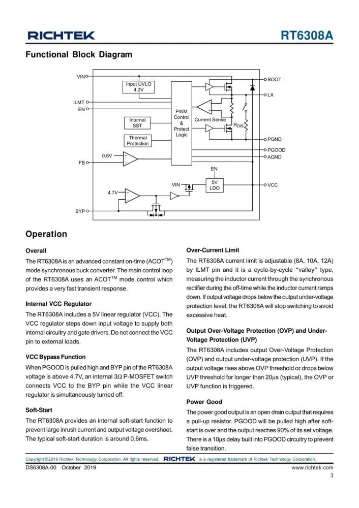 RT6308A datasheet page 3