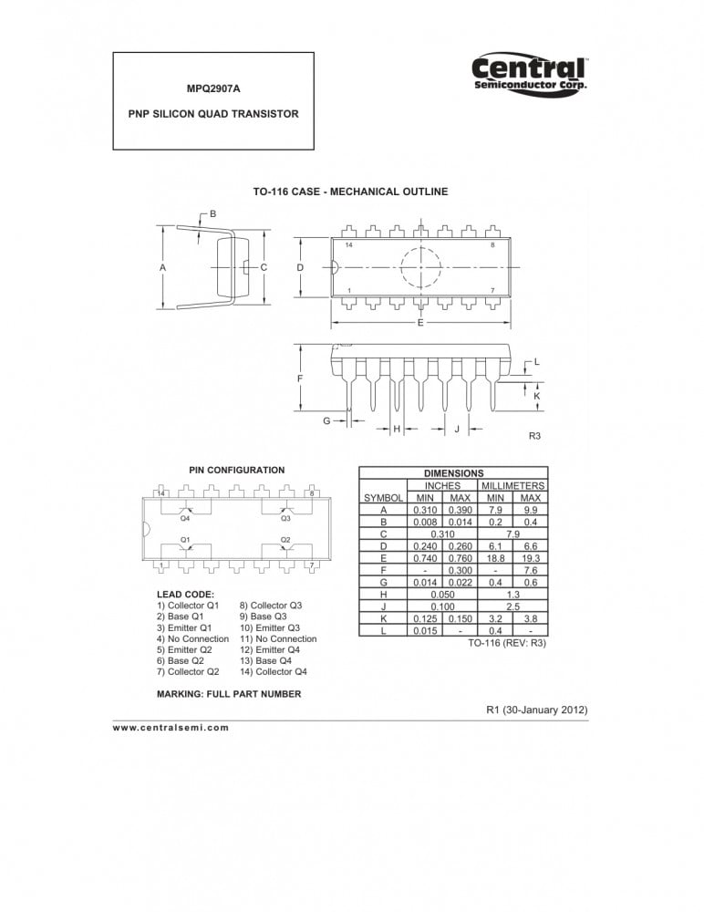 MPQ2907A PBFREE datasheet page 2
