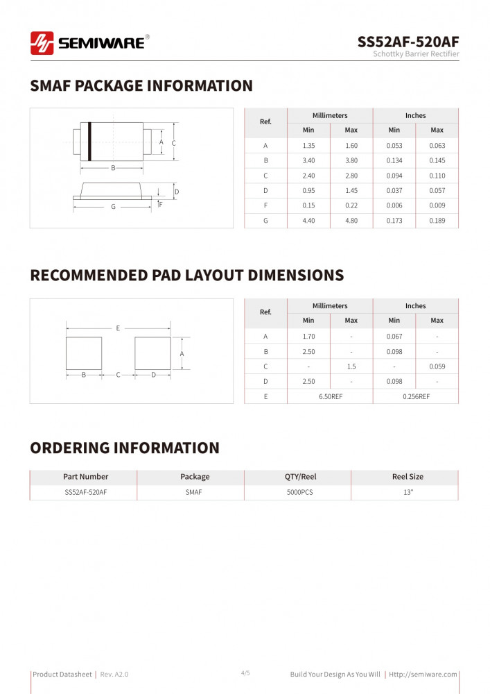 SEMIWARE SS53AF datasheet page 4