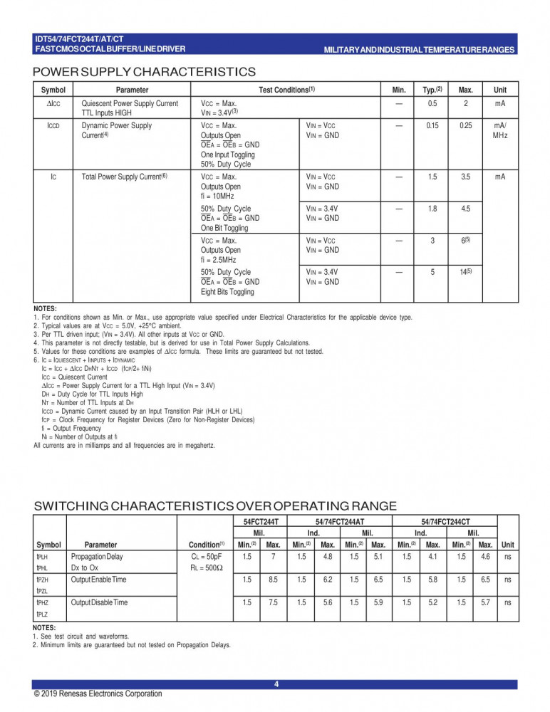 RENESAS datasheet page 4