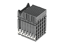 Impact 100 Ohm 5 Pair Mezzanine Receptacle, 40mm Stack Height, Left Guided, 14 Columns, 210 Circuits, Plated Through Hole Dimension 0.39mm, Lead Free