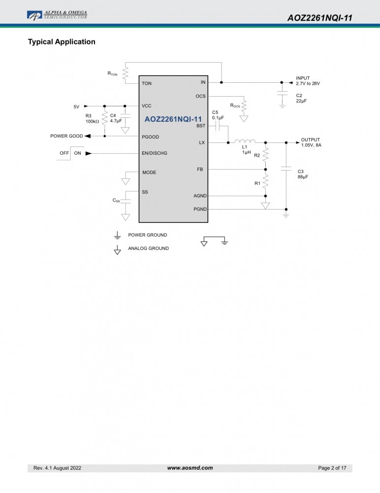AOZ2261NQI-11 datasheet page 2
