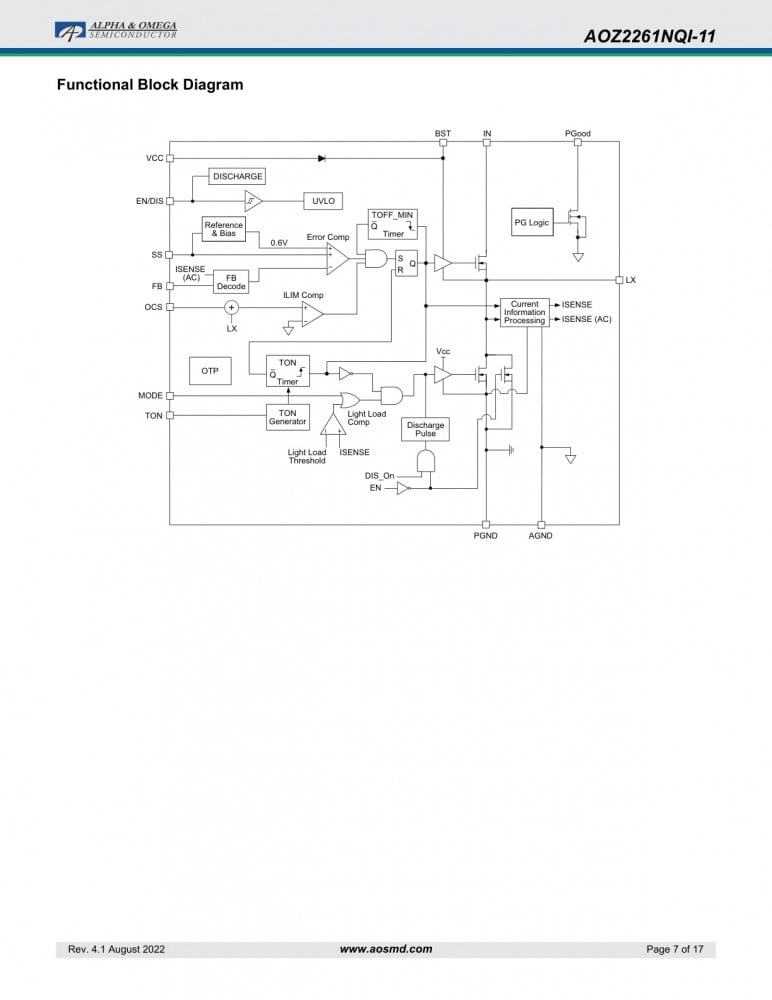 AOZ2261NQI-11 datasheet page 7