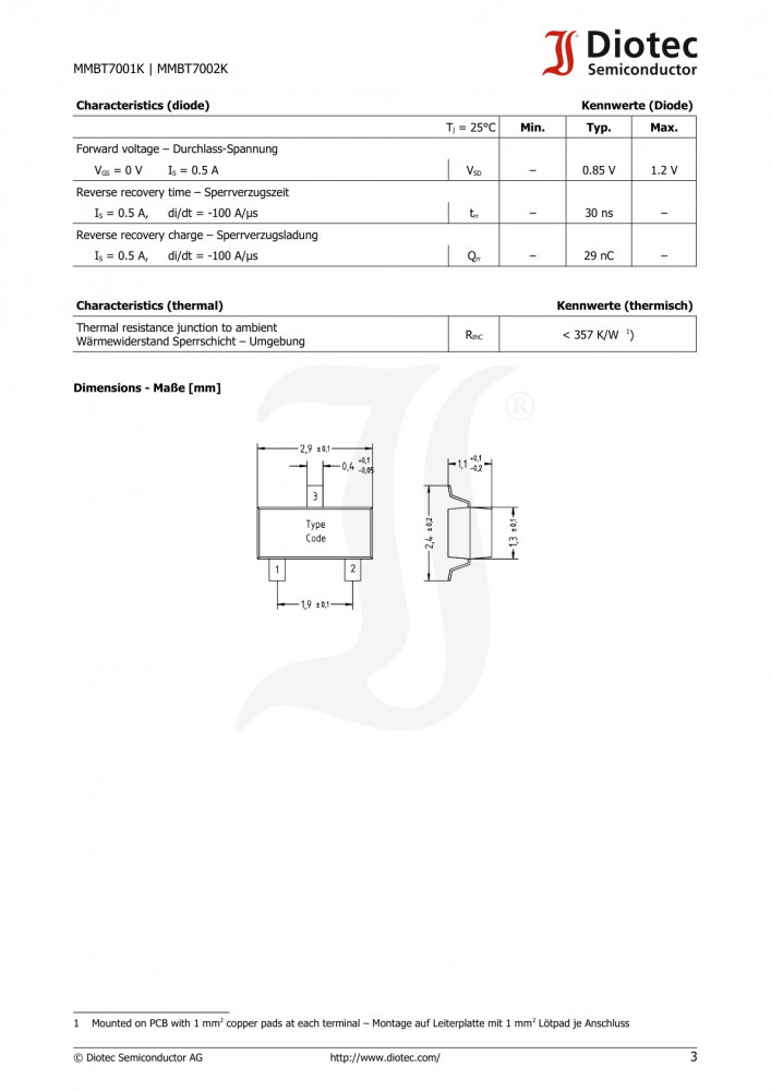 MMBT7002K datasheet page 3