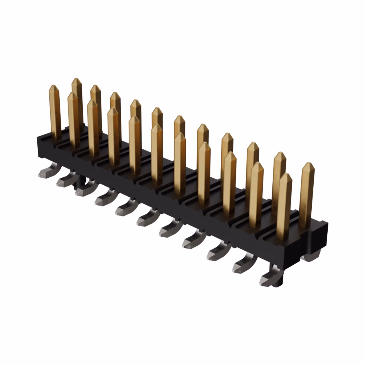 Milli-Grid Header, Vertical, Surface Mount, 22 Circuits, 0.76µm Gold (Au) Plating, Mating Pin Length 3.80mm, with Pegs, Tube, Lead-Free for sale