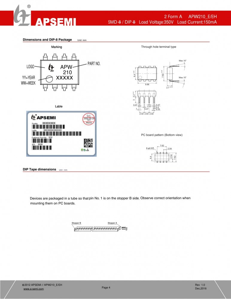 APW210EH datasheet page 4