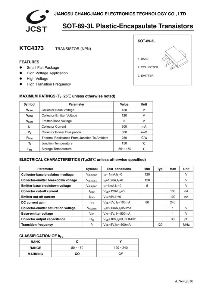 JSCJ KTC4373 datasheet page