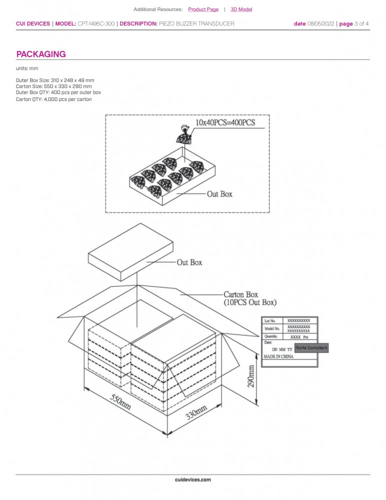 CPT-1495C-300 datasheet page 3