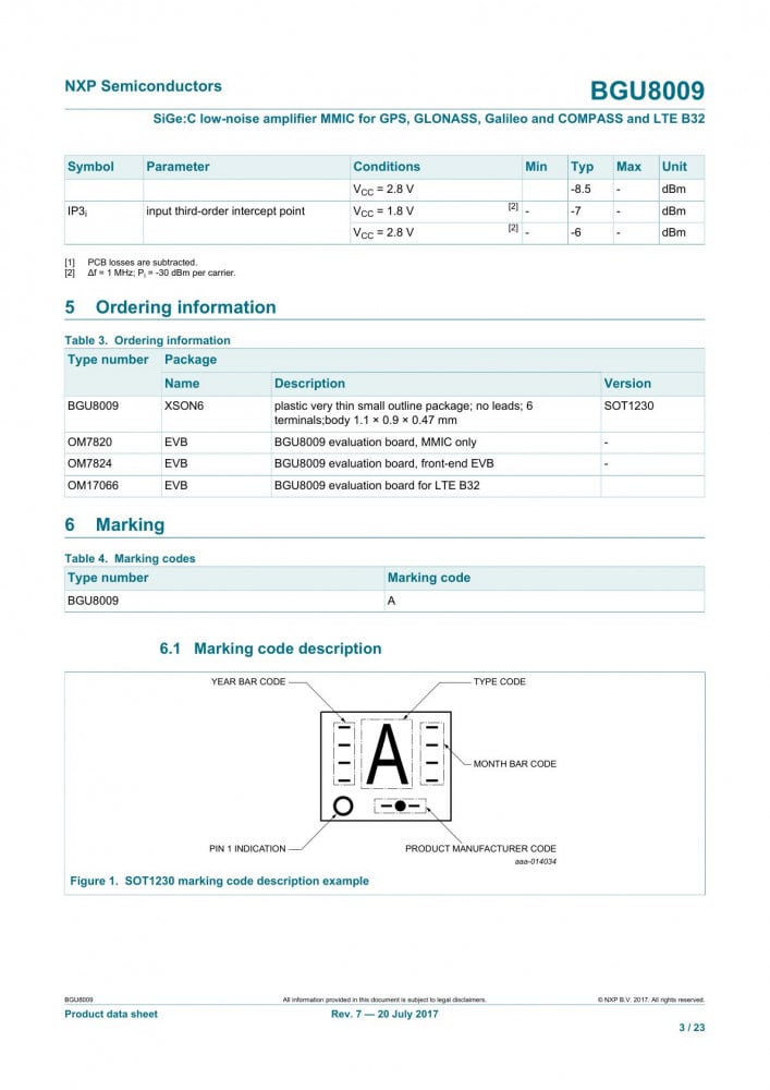 BGU8009 datasheet page 3