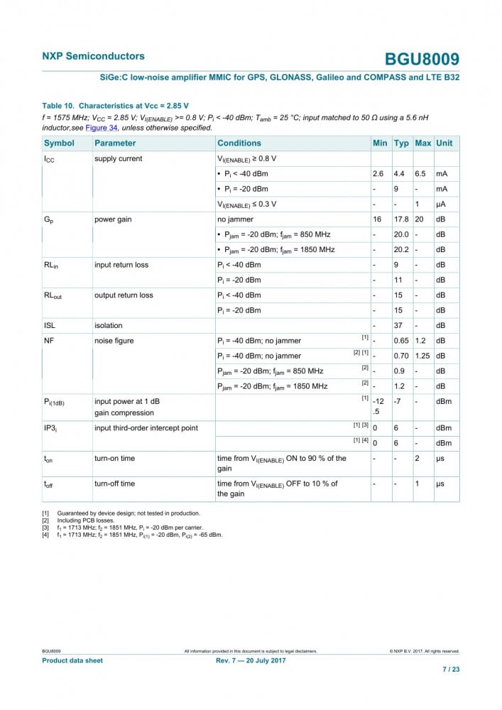 BGU8009 datasheet page 7