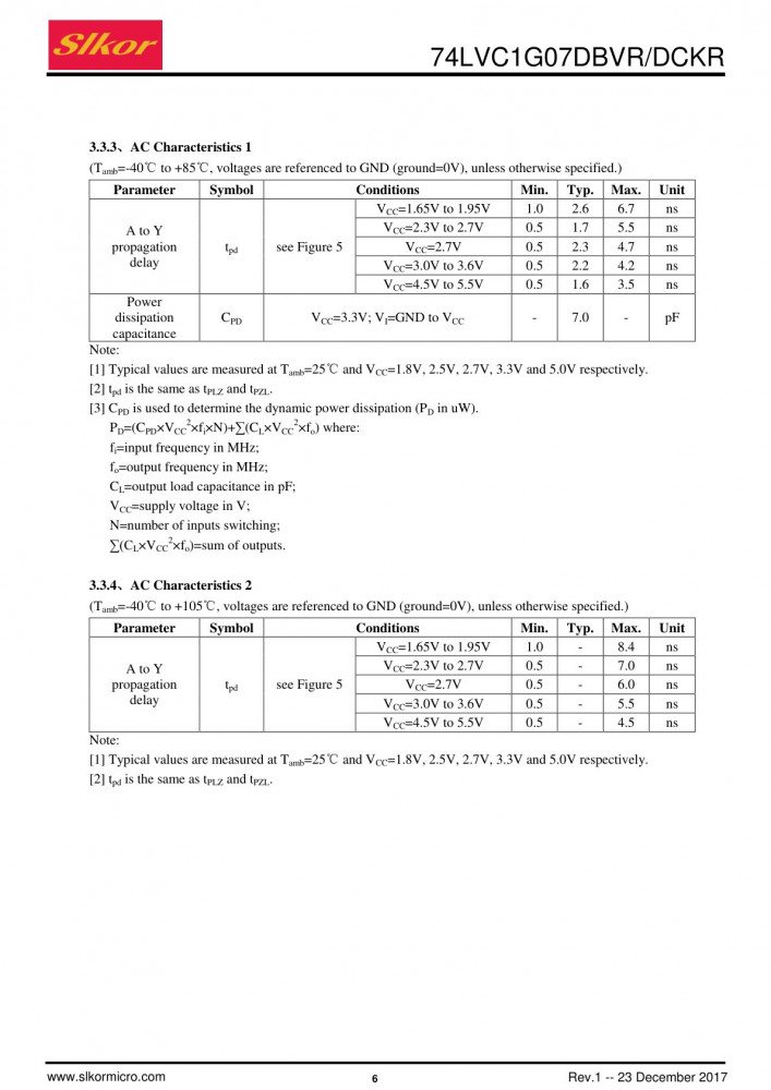 74LVC1G07DBVR datasheet page 6
