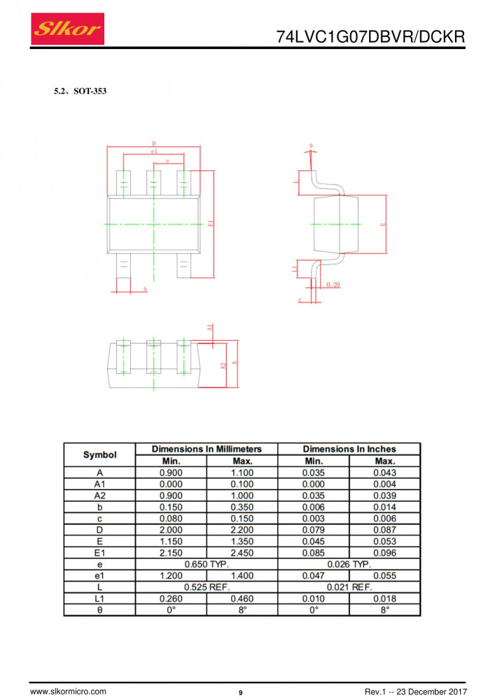74LVC1G07DBVR datasheet page 9