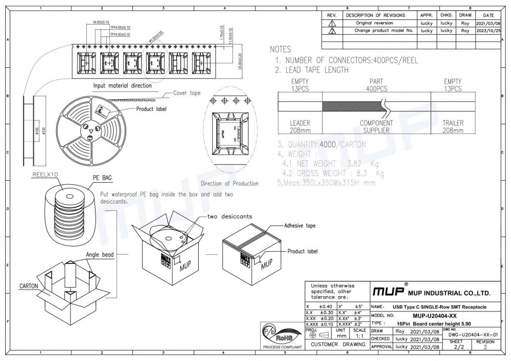 MUP U20404-01 technical drawing page 2