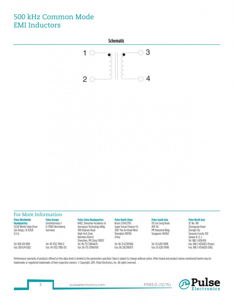 PULSE PE-96173NL technical document page 3