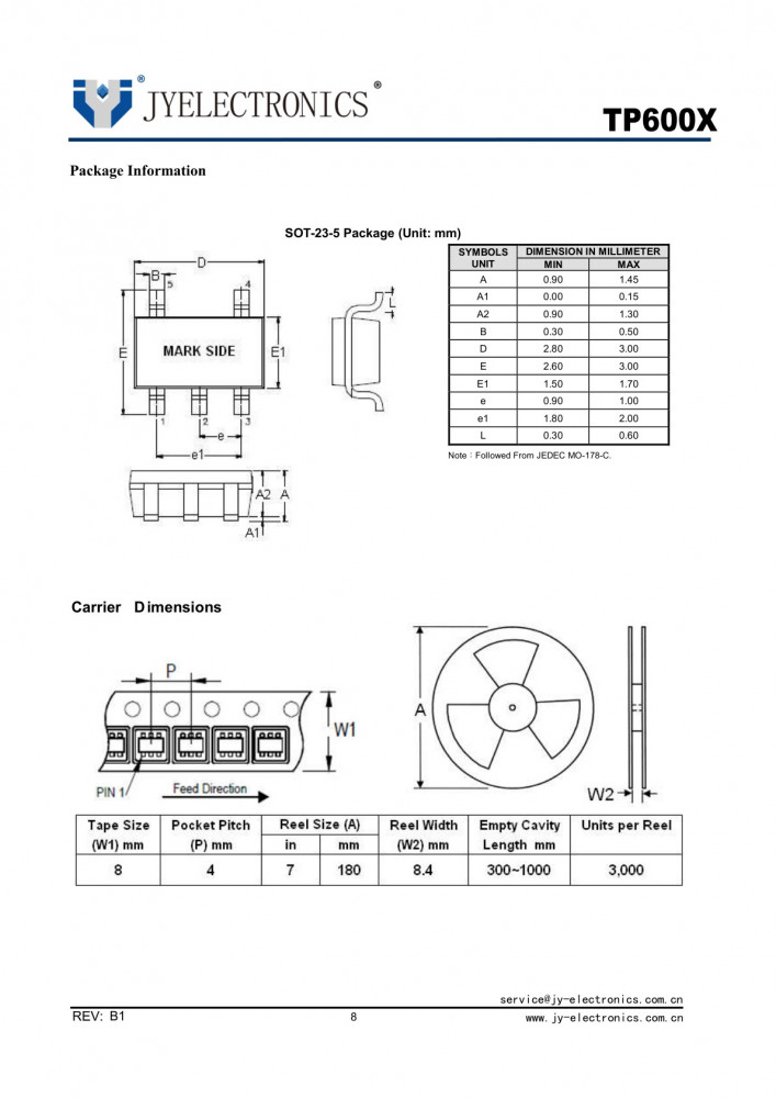 TP6001CX datasheet page 8
