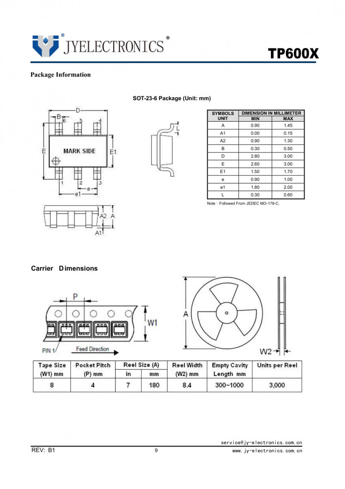 TP6001CX datasheet page 9