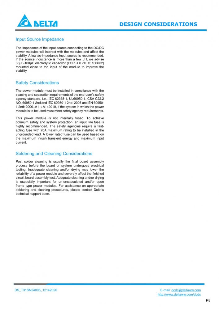 DELTA T31SN24005NNFA datasheet page 8