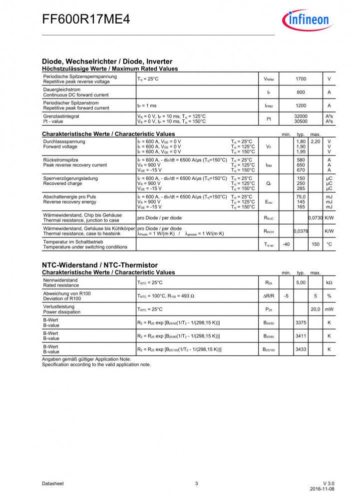FF600R17ME4 datasheet page 3