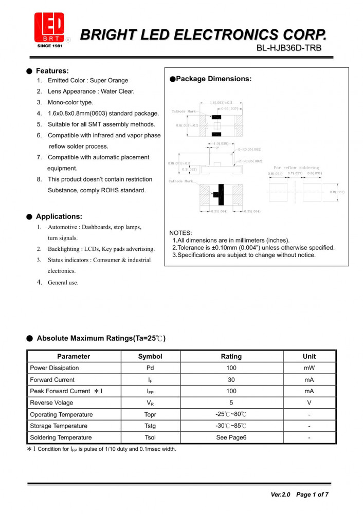 BL-HJB36D-TRB product document page 1