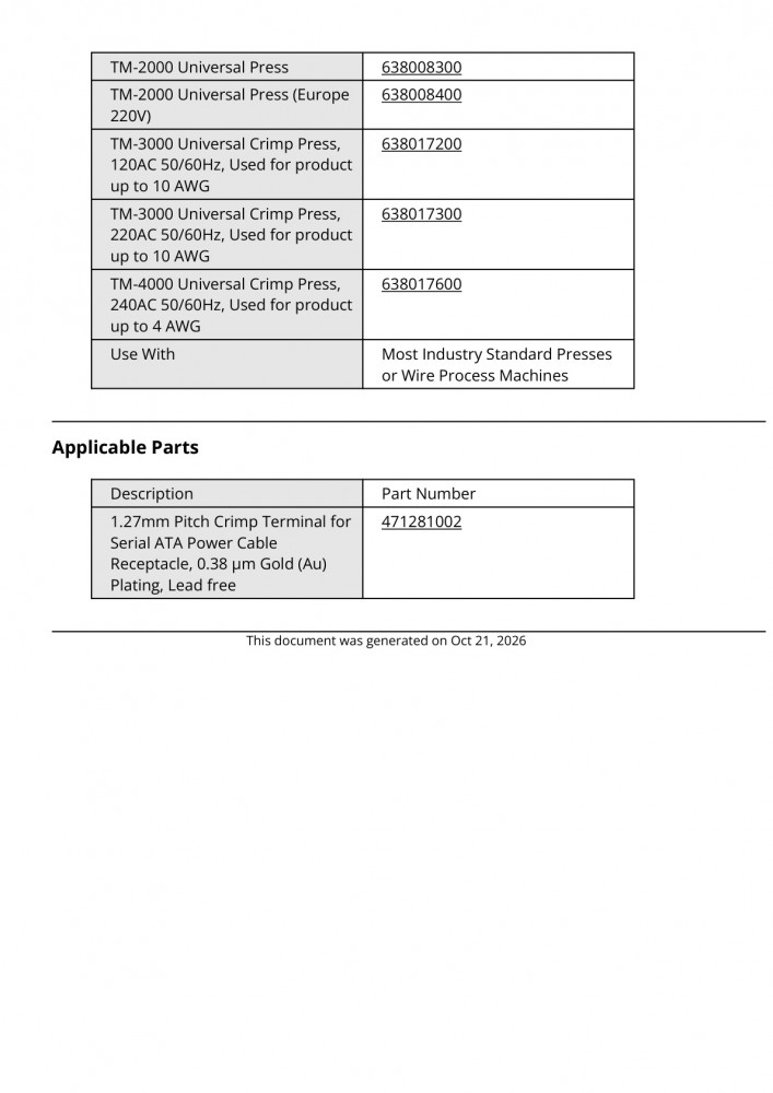 Molex 639028100 document image, page 3