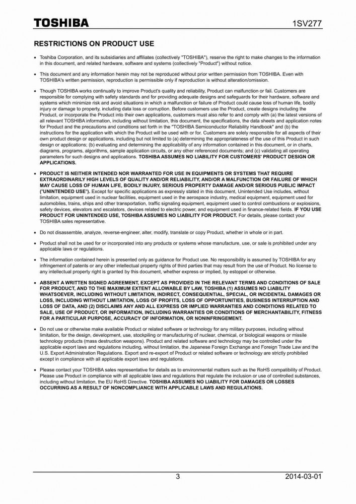 1SV277TPH3F technical document page 3