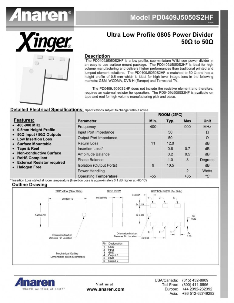 PD0409J5050S2HF datasheet page 1