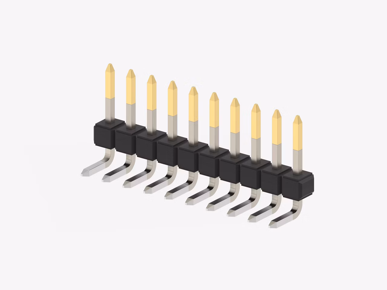 KK 254 Breakaway Header, Right-Angle Surface Mount Compatible, 10 Circuits, 0.76µm Gold (Au) Plating, Mating Pin Length 6.20mm, Bag for sale