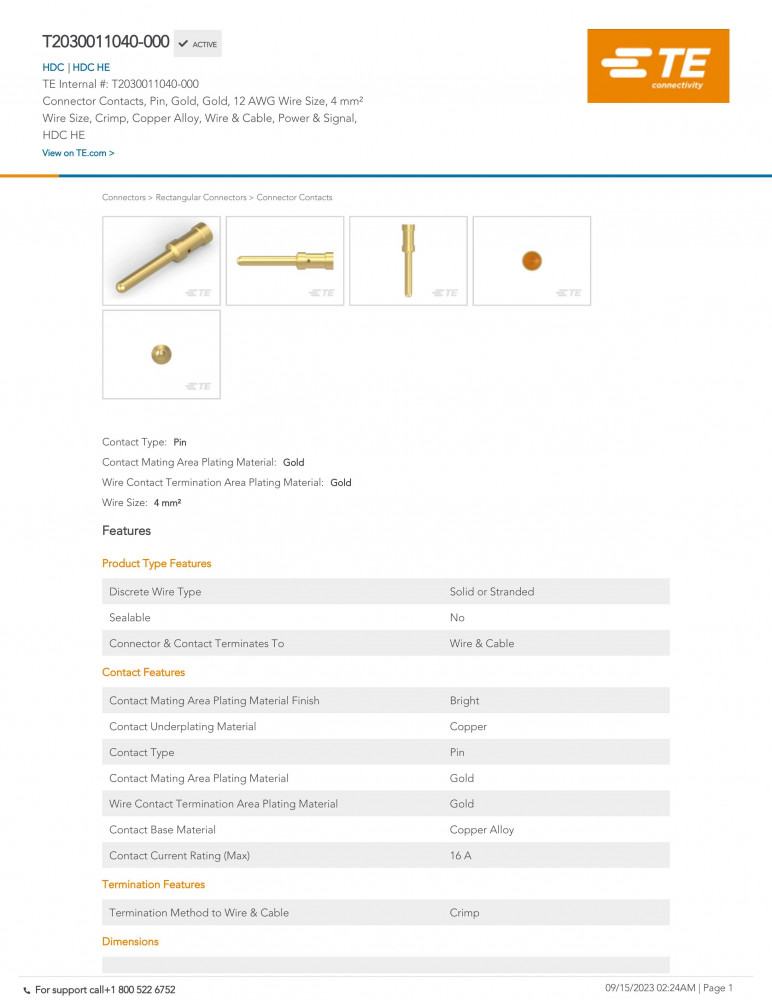 T2030011040-000 technical document page 1