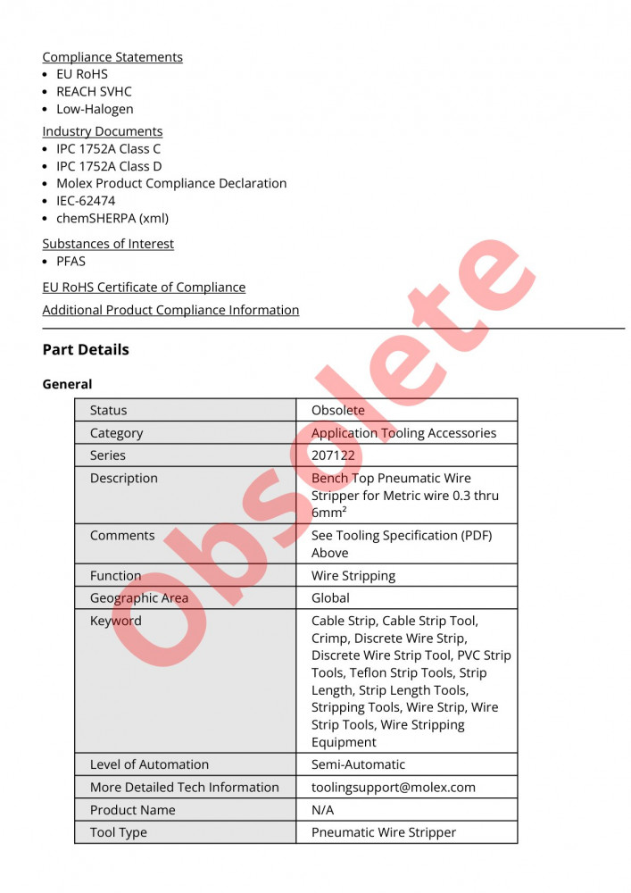 Tooling specification document preview, page 2