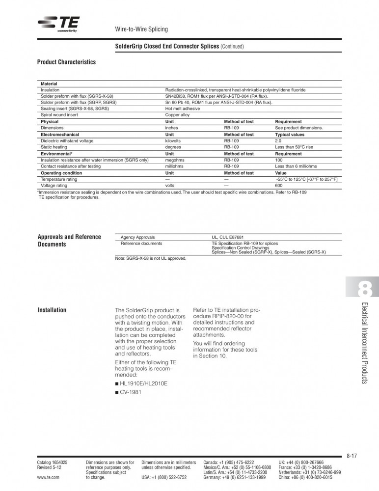 TE Connectivity SolderGrip documentation page 6