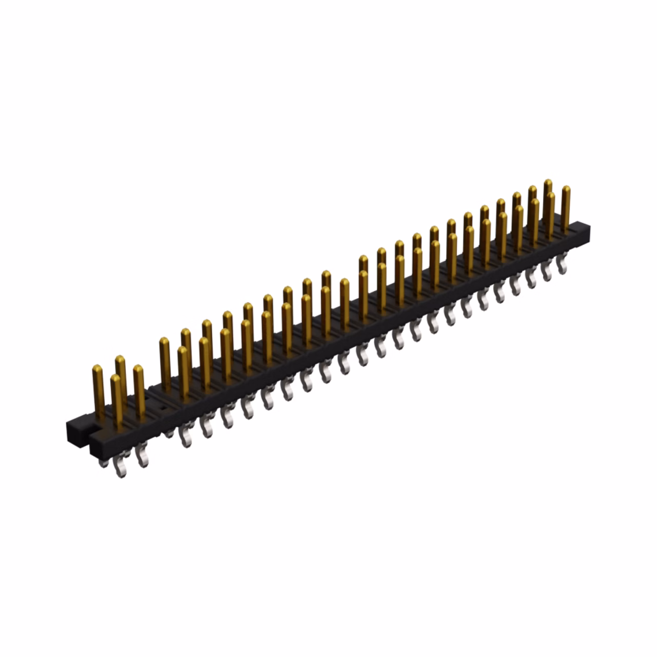 2.00mm Pitch Milli-Grid Straddle Mount Header, 50 Circuits (voids at circuits 5, 6, 25), 0.38µm Gold (Au) Selective Plating, Lead-Free for sale