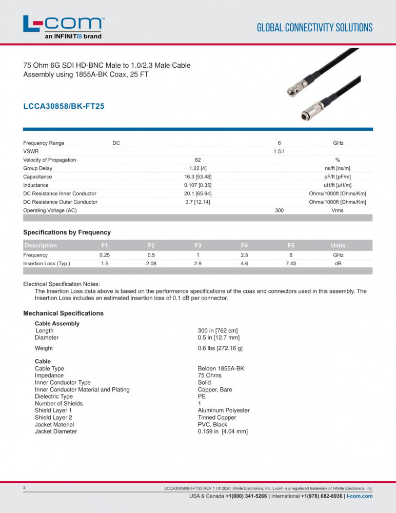L-com LCCA30858/BK-FT25 datasheet page 2