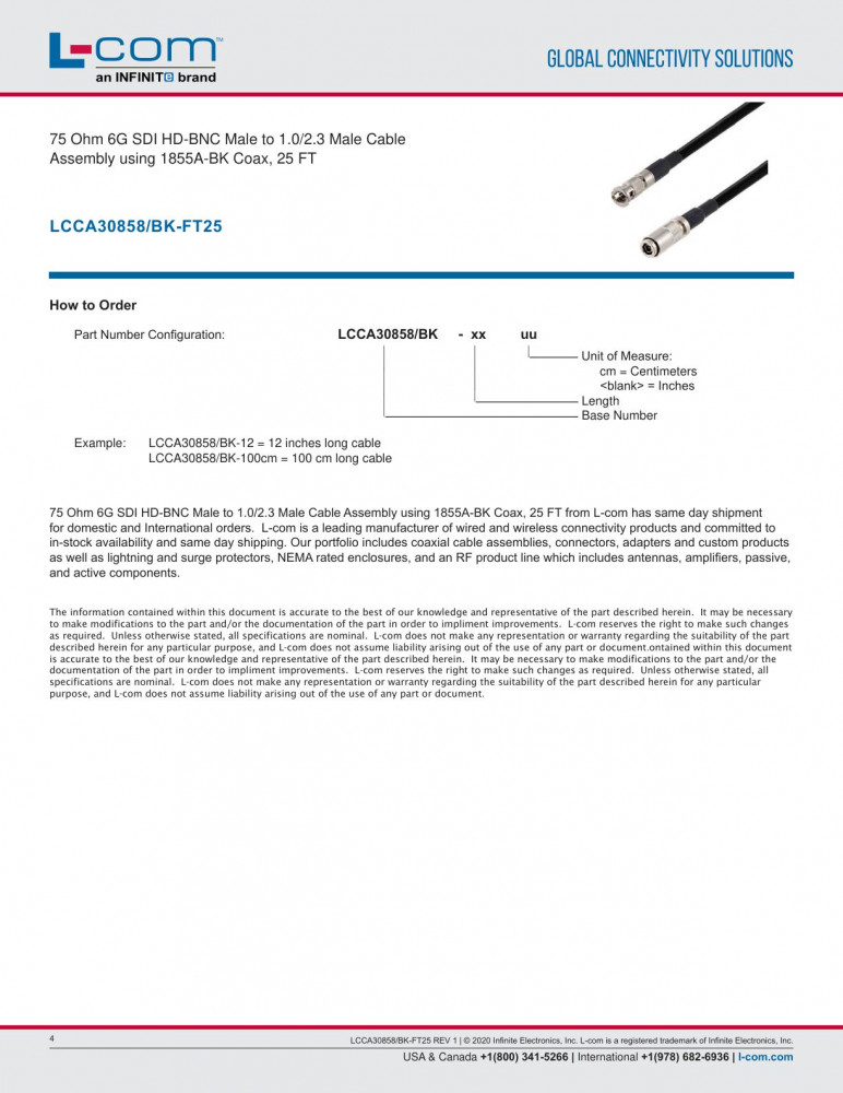 L-com LCCA30858/BK-FT25 datasheet page 4