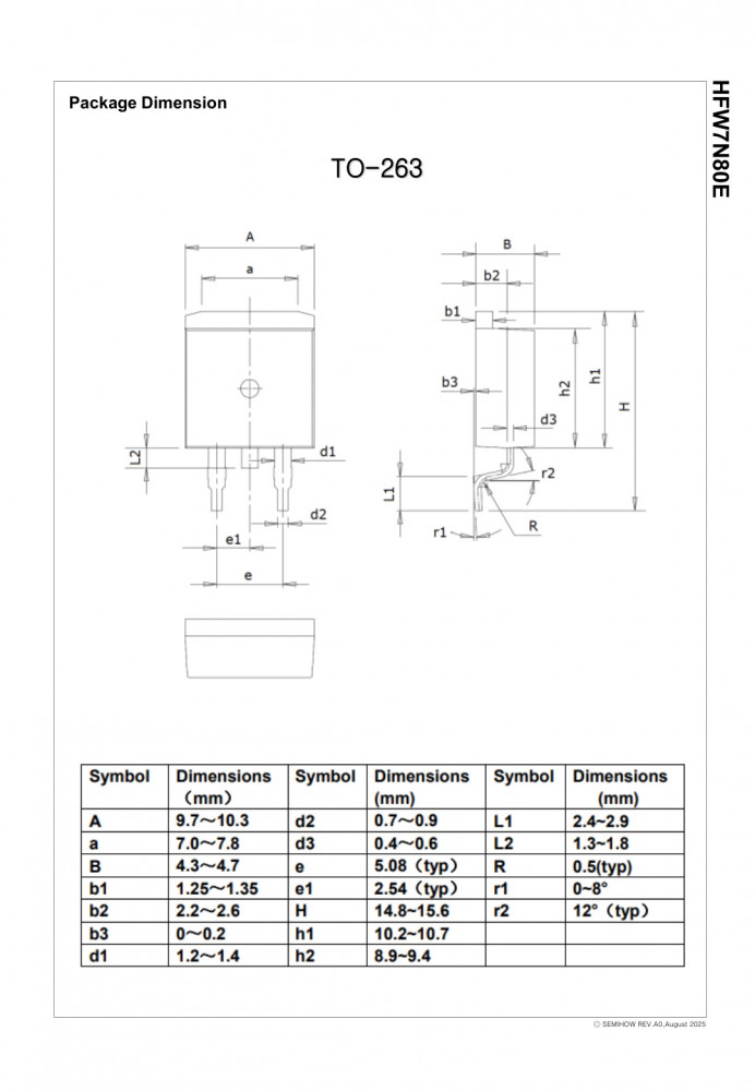 HFW7N80E datasheet page 7