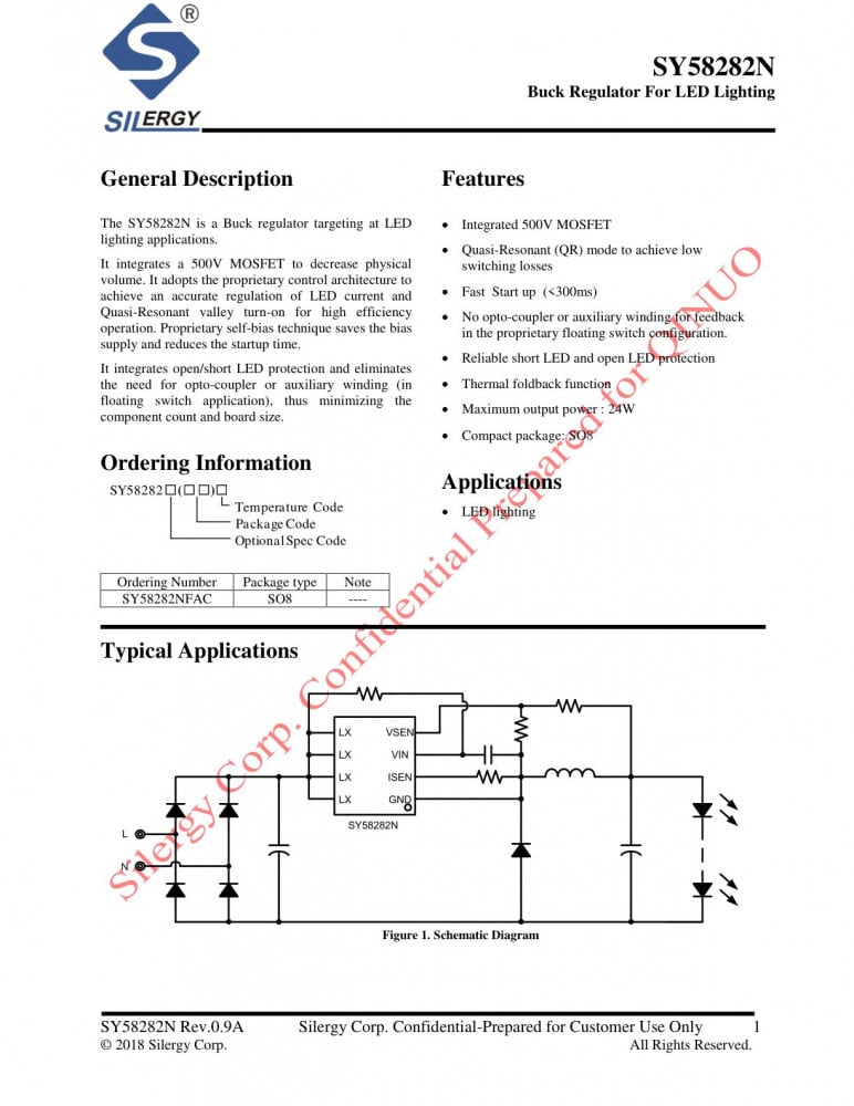 SY58282NFAC datasheet page 1