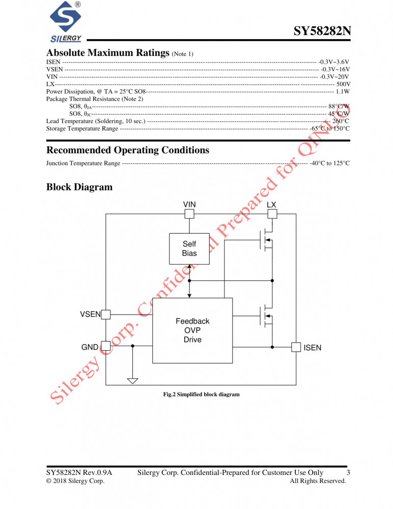 SY58282NFAC datasheet page 3