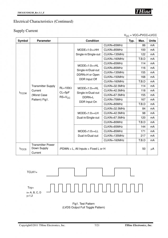 THC63LVD823B datasheet page 7