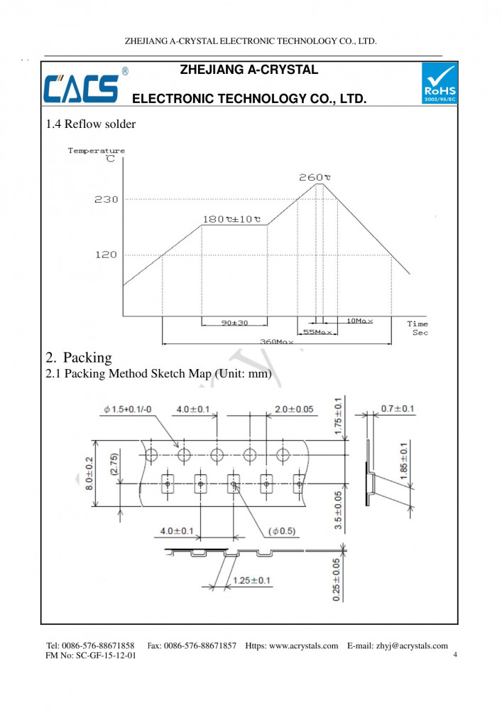 PSX1610A specification document page 4