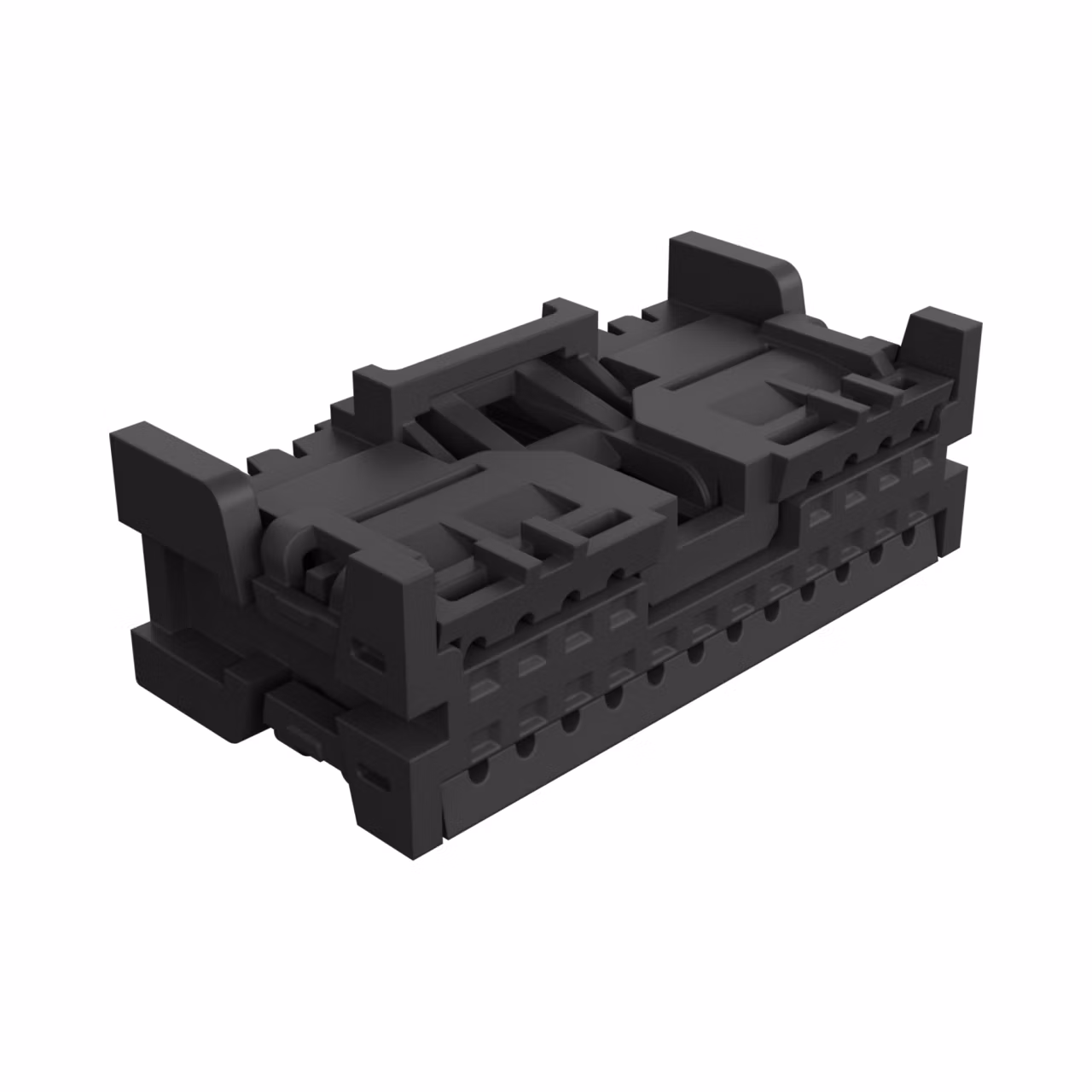 PROPOSED REPLACEMENT: MINI50 GEN II UNSEALED RECEPTACLES (206523 SERIES);  Mini50 Unsealed Receptacle, Dual Row, Bridged, 20 Circuits, EcoPaXX Resin, Polarization Option C, Dark Gray for sale
