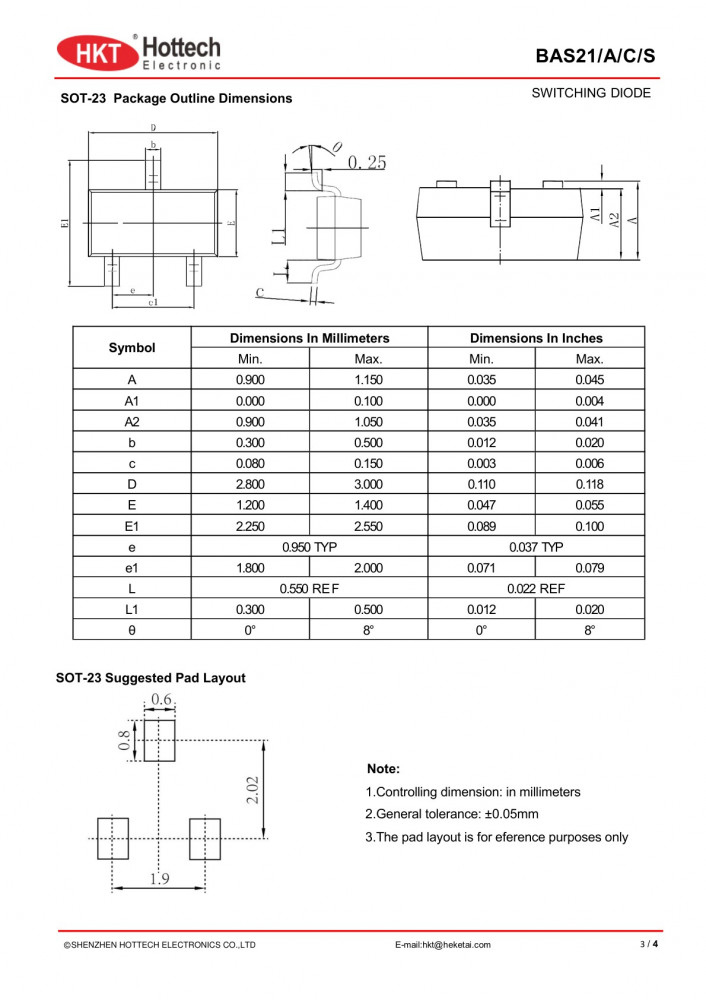 BAS21C datasheet page 3